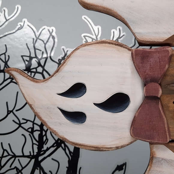 TII | Holiday | Wood Ghost Jack O Lantern Easel Halloween Decoration ...